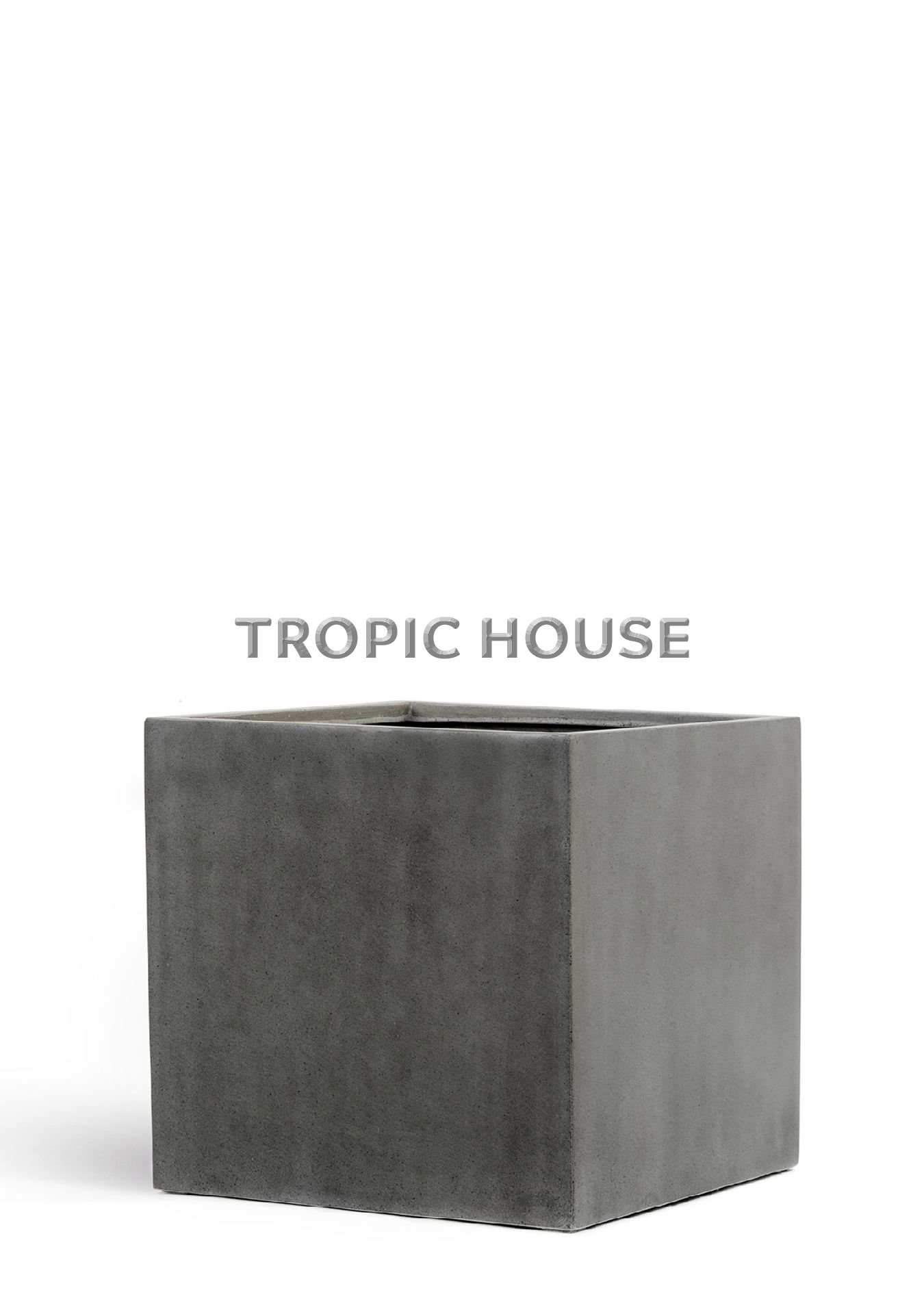 Кашпо TREEZ Effectory, Куб, Темно-серый бетон - купить в Москве: интернет-магазин